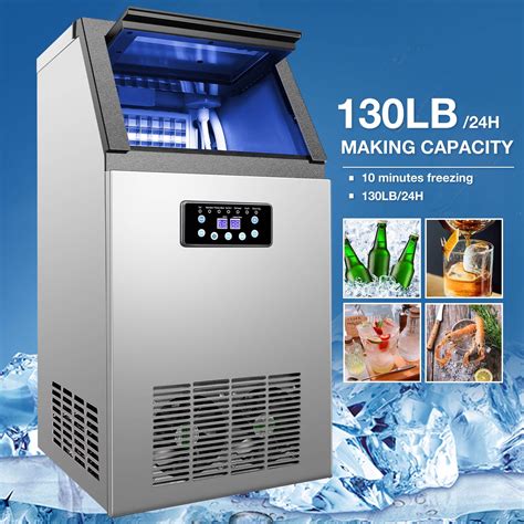 Built-in Portable Auto Commercial Ice Maker for Restaurant Bar 130lb ...