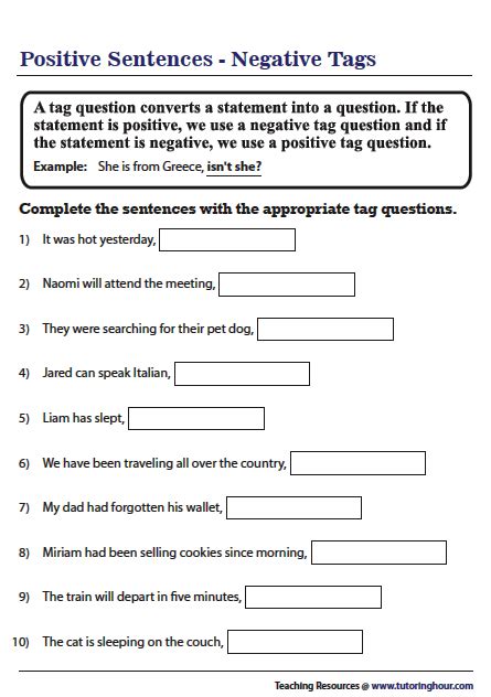 Image result for Negative Question Tag for Children