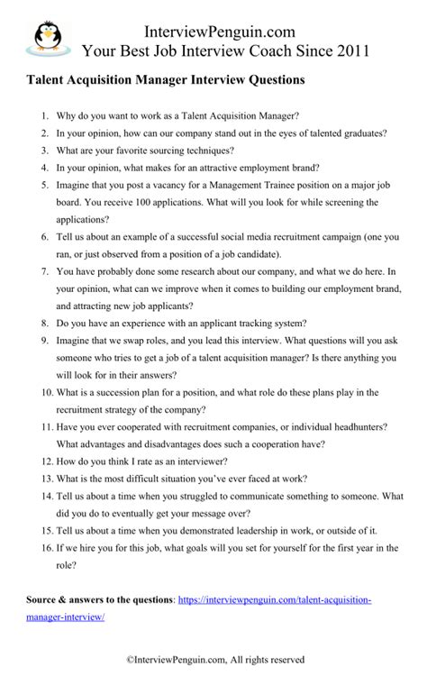 Image result for Talent Acquisition Interview Questions