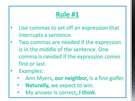 Image result for Comma Interrupters Examples