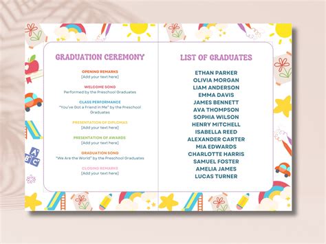Image result for Pre-K Graduation Party Program Sample