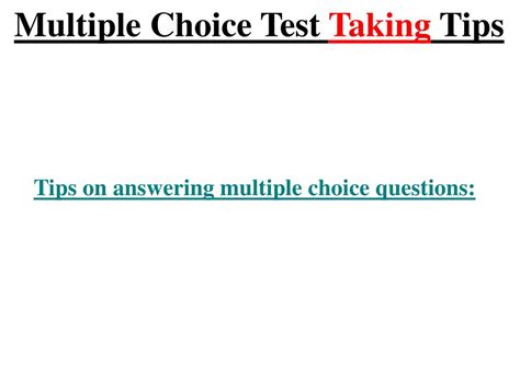 Image result for Test Tips Multiple Choice