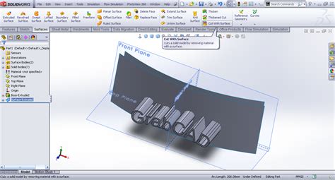 Image result for SolidWorks Pattern On Curved Surface