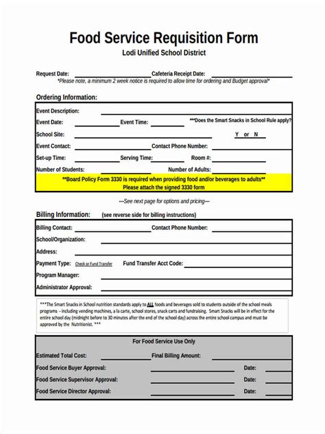 Image result for Service Requisition Form