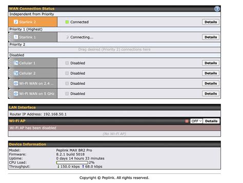 Image result for Starlink Connection with Pepwave Max Transit Duo