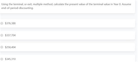 Image result for Terminal Value Exit Multiple Method