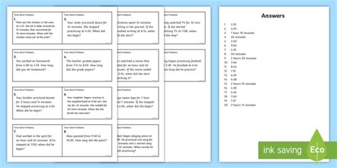 Image result for Learning Notebook Time Related Word Problems