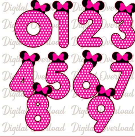 Image result for Minnie Mouse Numbers