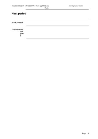 Image result for Checkpoint Report