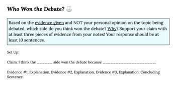 Image result for Example of Debate Claim