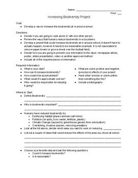 Image result for Biodiversity Science Projects