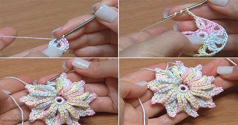 Image result for 3D Crochet Flower Patterns