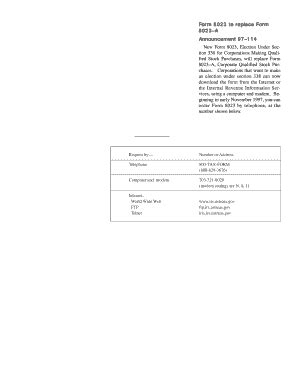 Image result for Form 8023 Example