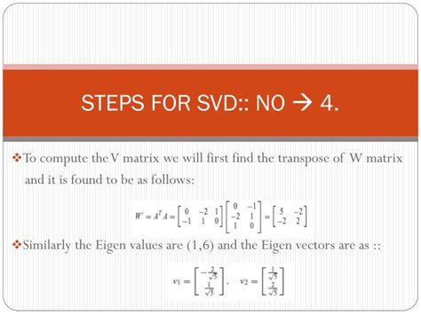 Image result for Singular Value Decomposition Example