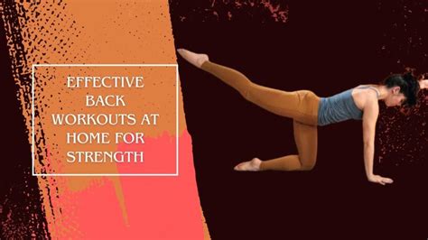 Effective Back Workouts at Home for Strength