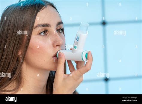 Image result for Woman Using Inhaler