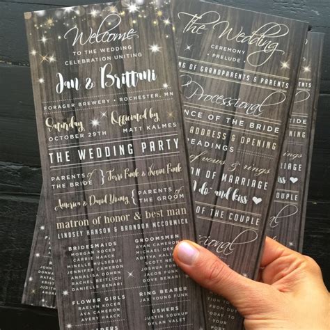 Image result for Rustic Wedding Programs