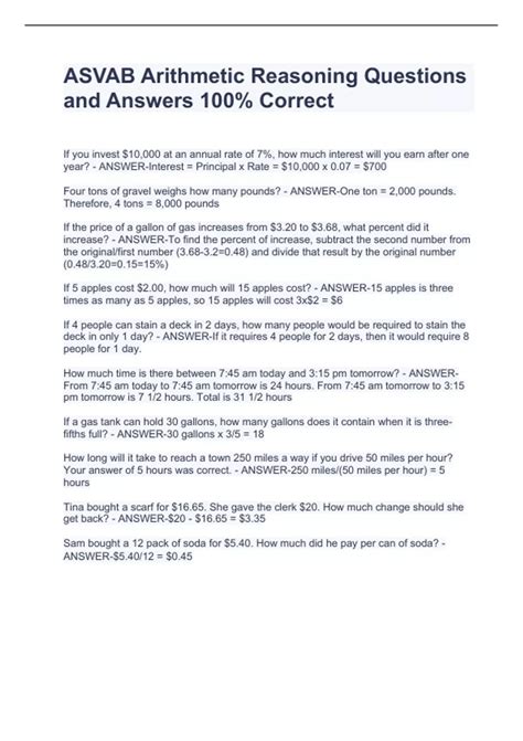 Image result for ASVAB Math Word Problems