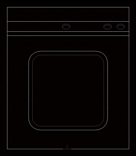 Dynamic Block - Washing Machine DWG Block for AutoCAD • Designs CAD