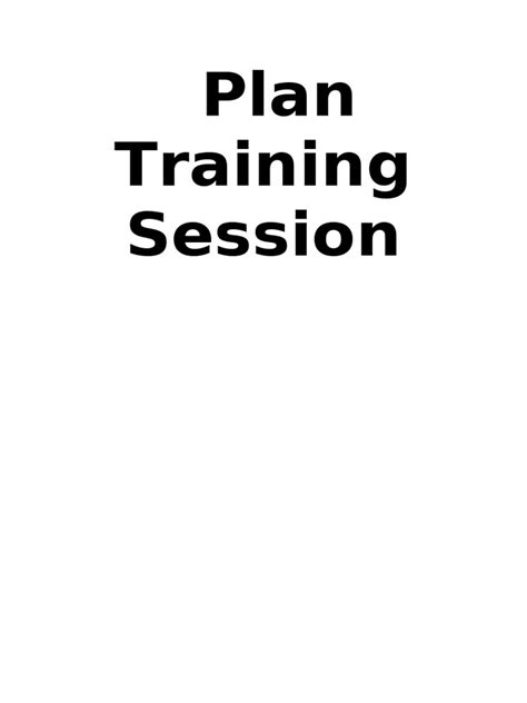Image result for Training Session Example
