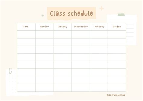 Image result for Class Schedule