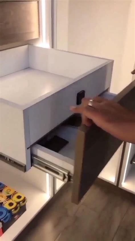 Image result for Spring Loaded Secret Drawer