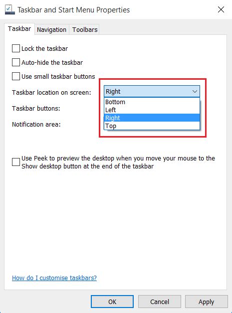 Image result for How to Change Taskbar Position