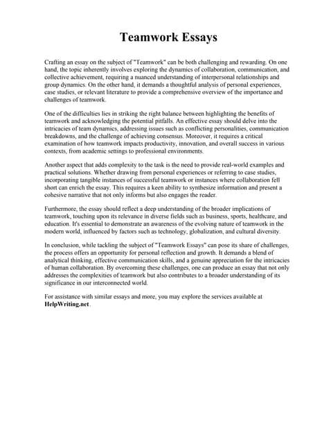 Image result for Group Work Essay Examples