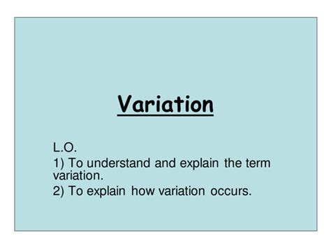 Image result for Variation Def