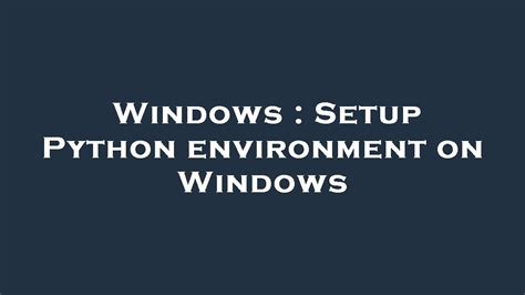 Image result for Configure WinPython Environment