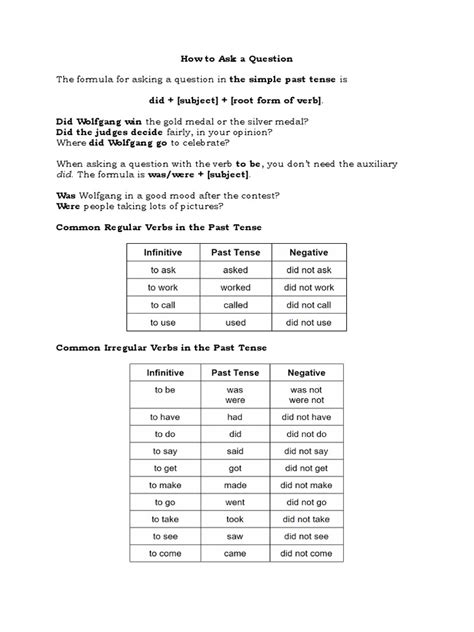 Image result for Question Words Past Simple Explanation