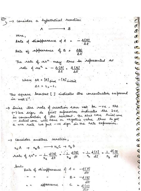 Image result for Chemical Kinetics Handwritten Notes