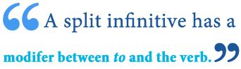Image result for Split Infinitive Meaning