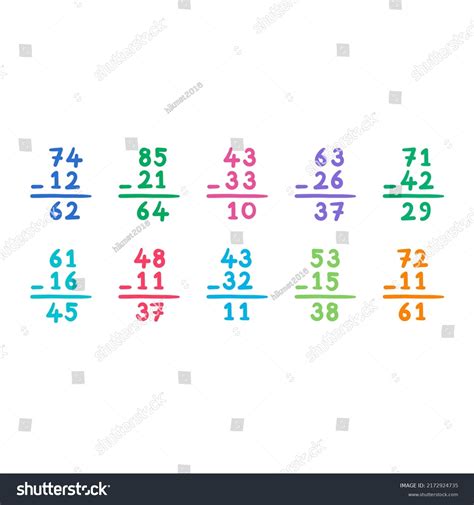 Image result for Subtraction Math Example