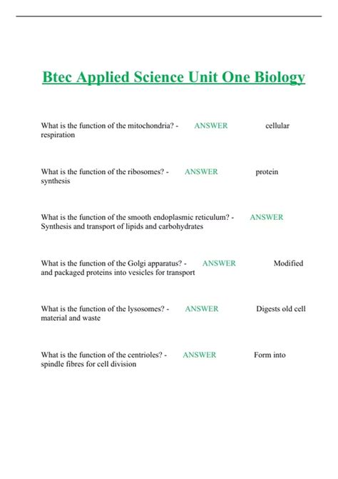 Image result for BTEC Applied Science Unit 7 Question 1