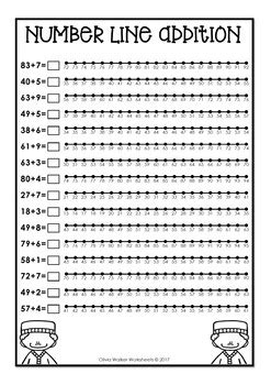 Image result for Adding to 100 Using a Number Line