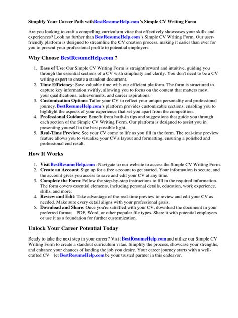 Image result for CV Writing PDF