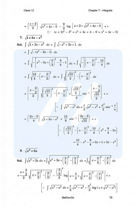 Image result for Class 12 Ch. 7 Maths Answer Key