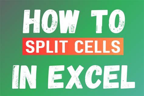 Image result for How to Split Cells Excel