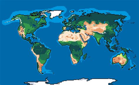 World map in pixel art by Red0rangeJuice on DeviantArt