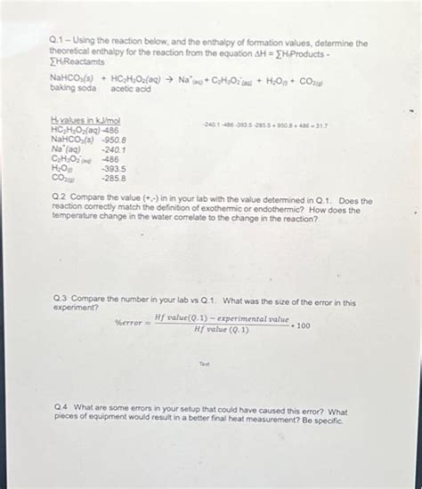 Image result for Exp 2 Enthalpy of Formation Post-Lab