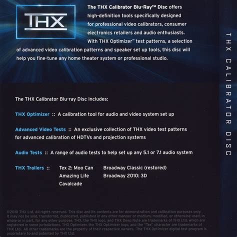 Image result for Thx Optimizer Calibration Disc