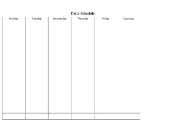 Image result for Weekly Assignment Sheet Excel