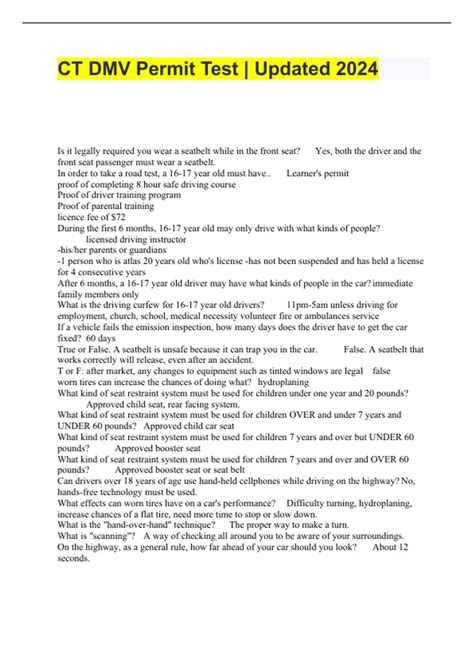 Image result for CT Practice Permit Test