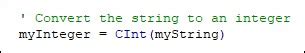 Image result for VBA Put String in Integer