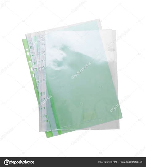 File Folder Punched Pockets Isolated White Top View — Stock Photo ...