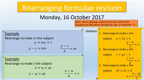 Image result for Rearranging Formula Tutorial