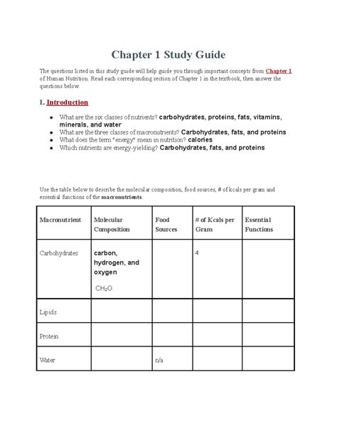 Image result for Study Guide Chapter 1 Worksheet