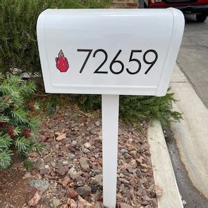 Image result for Reflective Metal Mailbox Numbers