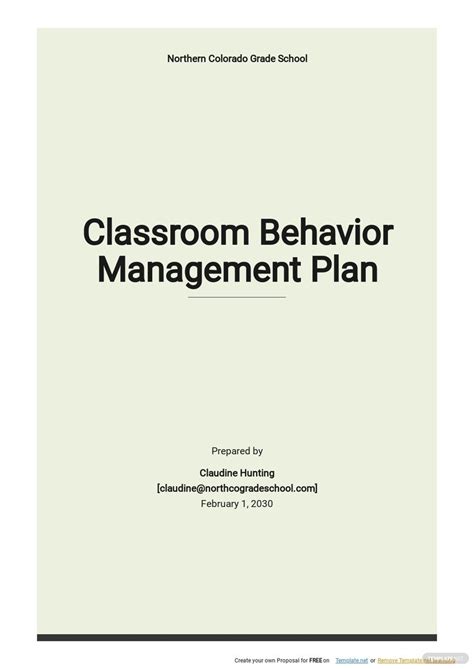 Image result for Behavior Management Plan